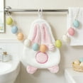Cadancy Cute Bunny Shape Hand Towel Absorbent Fluffy Cotton Kitchen ...