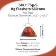 Flashers #5 Silicone High Temp Square Base Flexible Roof Jack Pipe Boot ...