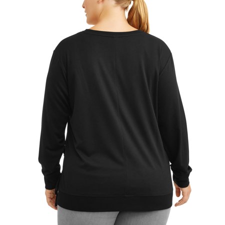Terra & Sky - Terra & Sky Women's Plus Lace-Up Sweatshirt - Walmart.com ...