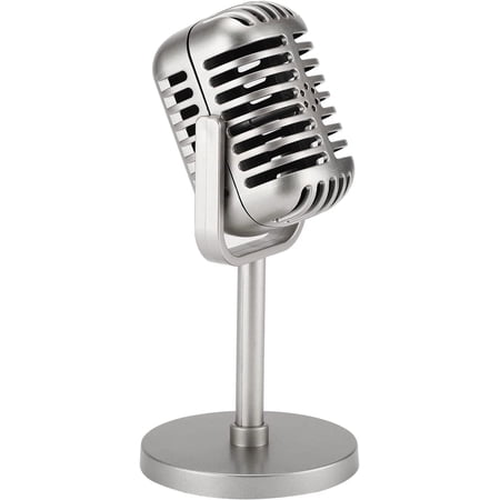 Vintage Microphone Prop Model, Retro Prop Microphone, Fake Plastic ...
