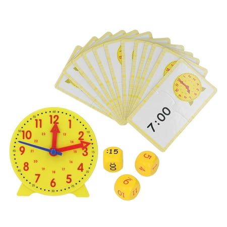 Kids Teaching Clock Toy, Kids Learning Clock Thicken Coated Paper Easy ...