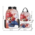 Anime Inspired 3-Piece Backpack Set - Large Capacity Canvas Daypack ...