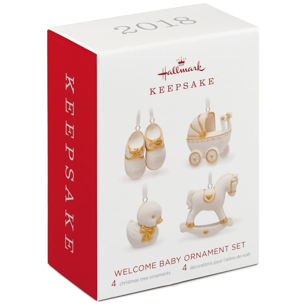 Hallmark Keepsake 2018 Mini Welcome Baby Porcelain Ornaments, Set of 4 ...