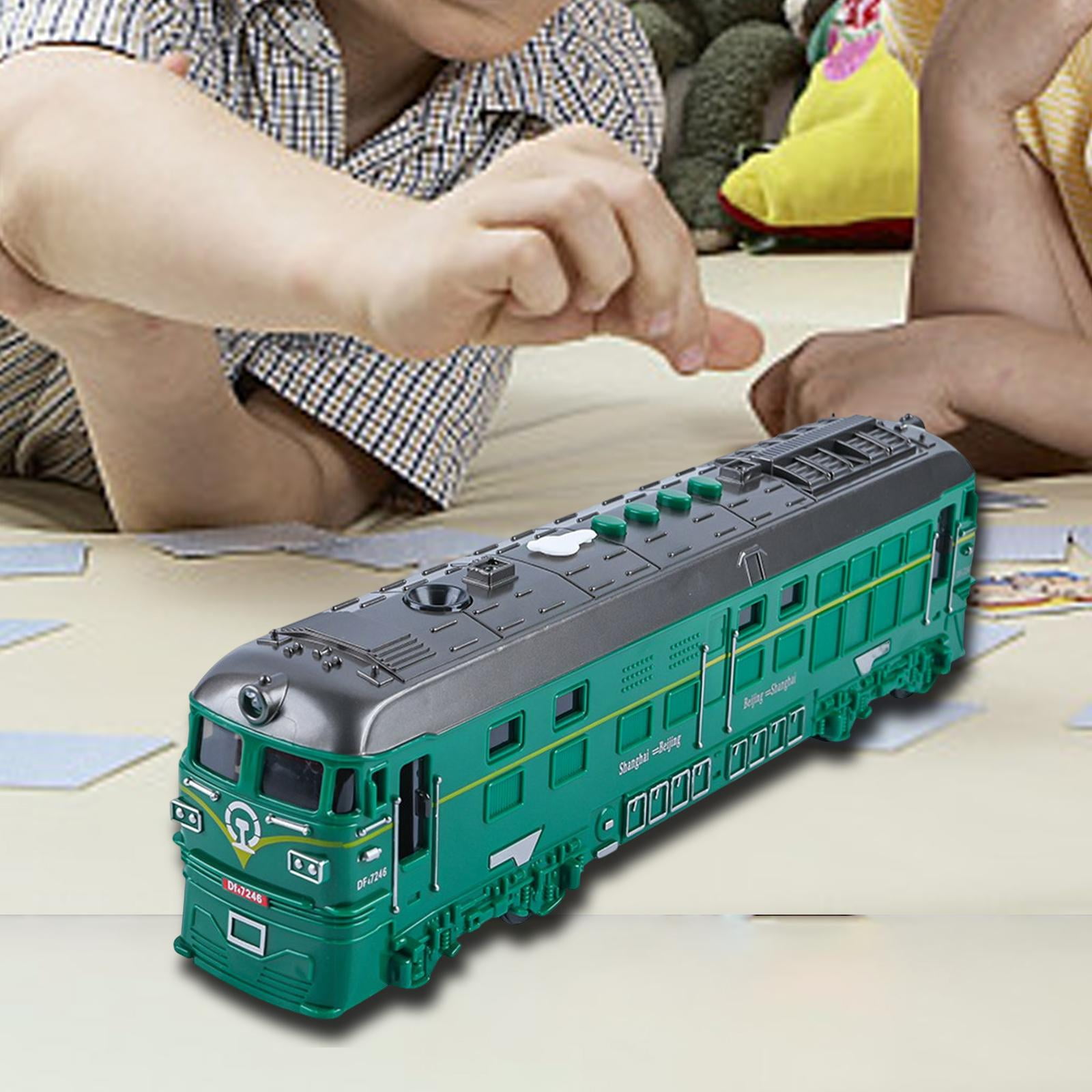 Tren modelo Diecast Pull Back Toy Train con Steam Sounds and Lights ...