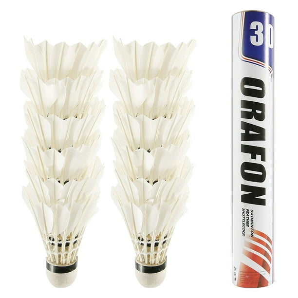 Willstar 12 PCS Badmintons Duck and Goose Feather Cock and Foam Head ...