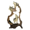 Pacific Giftware Steampunk Howling Alpha Wolf in Rustic Steel and Gears ...