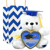 9" Graduation Plush Teddy Bear with Cap & Diploma Holding Heart Frame ...