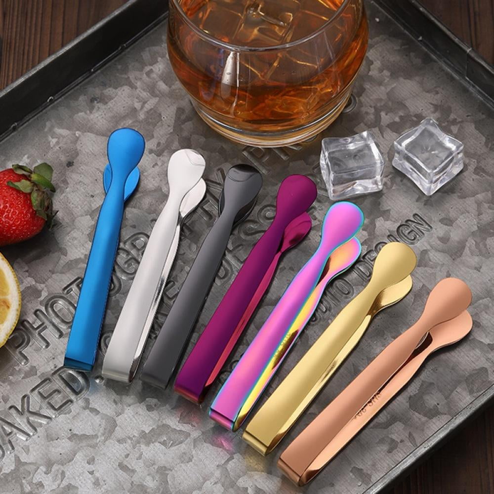 Buy Shengshi Mini Serving Tongs, 4Inch Stainless Steel Sugar Cube Tongs ...
