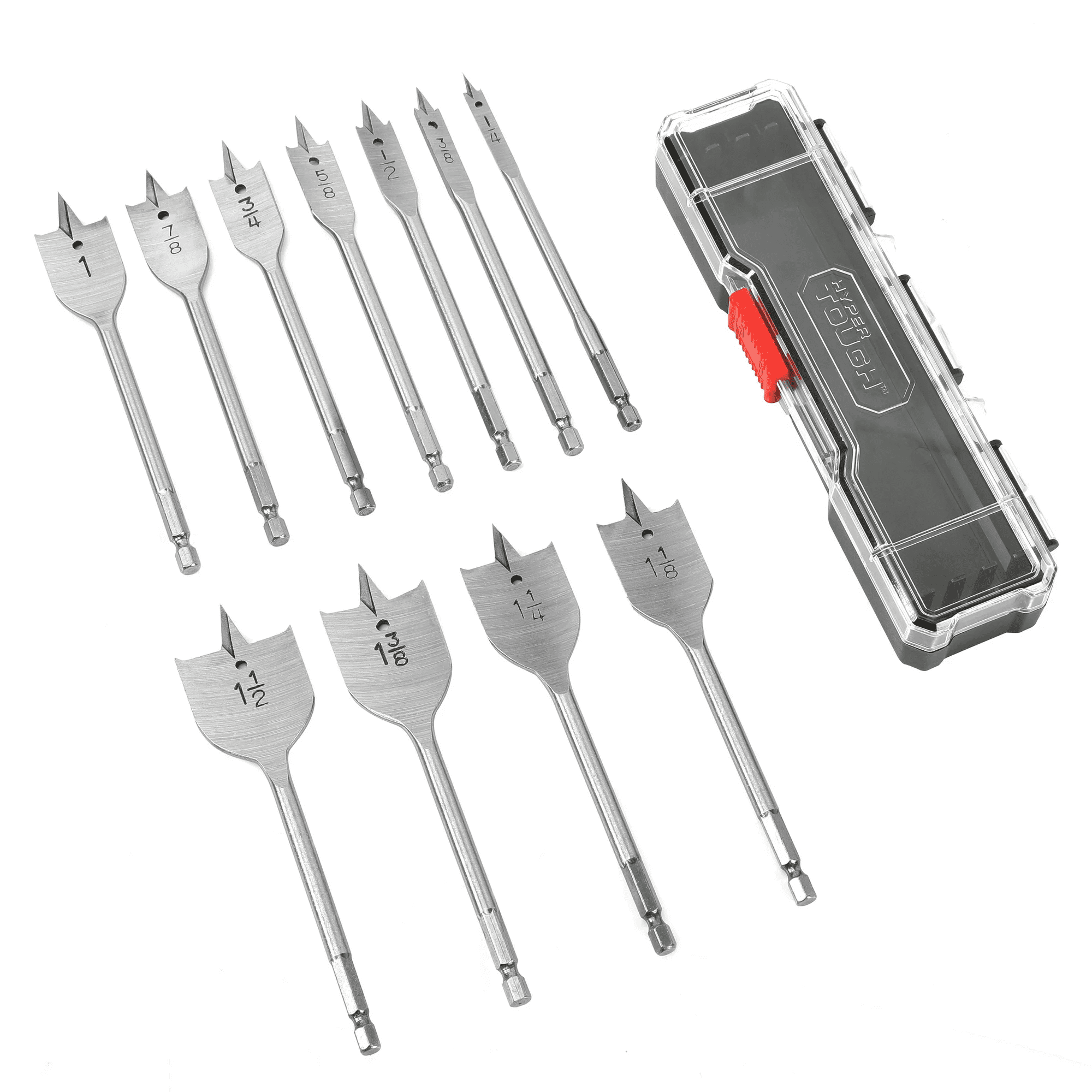 Click here for Hyper Tough 12-Piece Spade Drill Bit Set 20.1cm X... prices