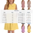 BRGZLK Girls Linen Dress Summer Solid Color Peter Pan Collar Sleeveless ...