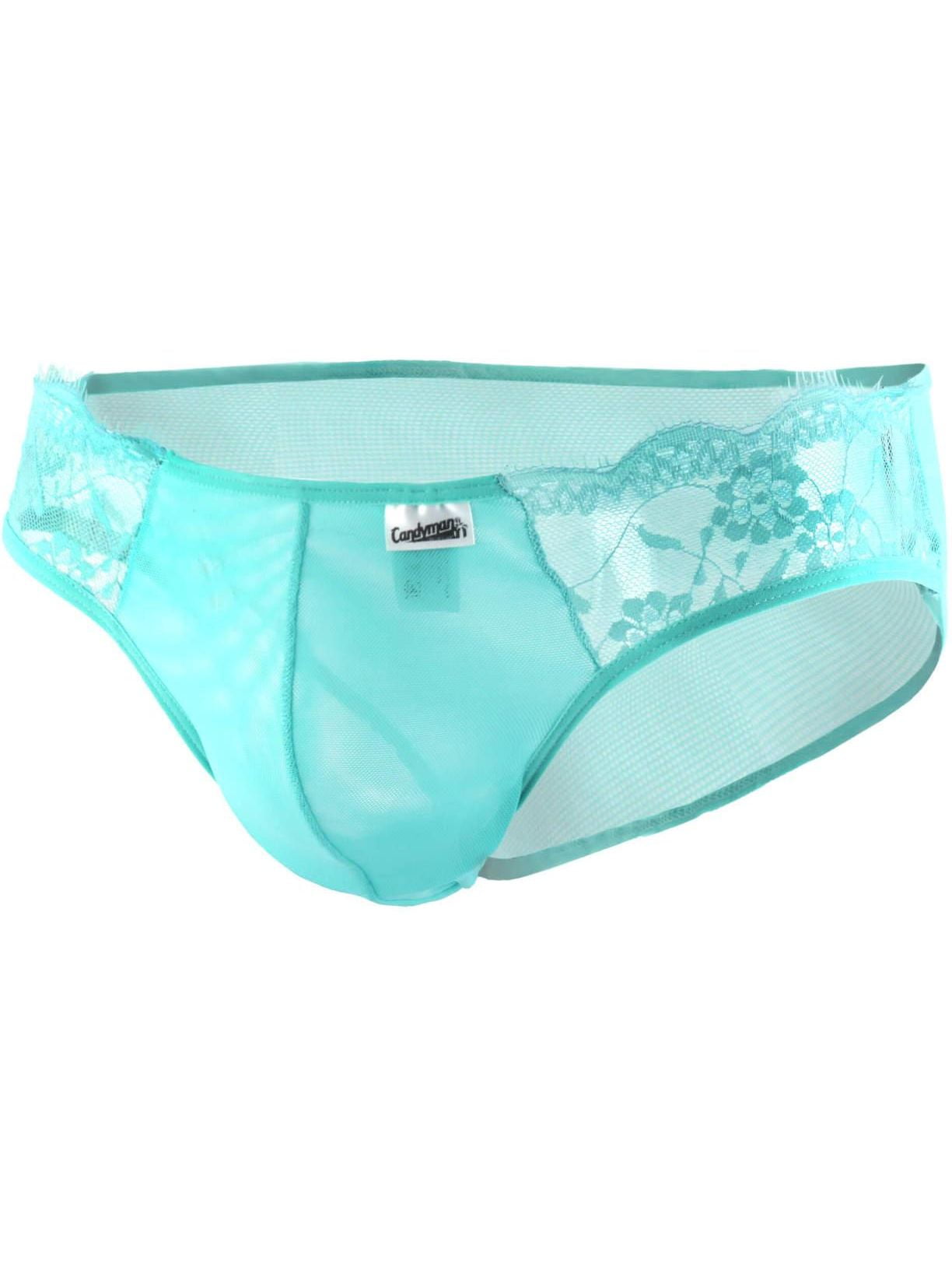 CandyMan 99195 Lace and sheer Briefs - Walmart.com