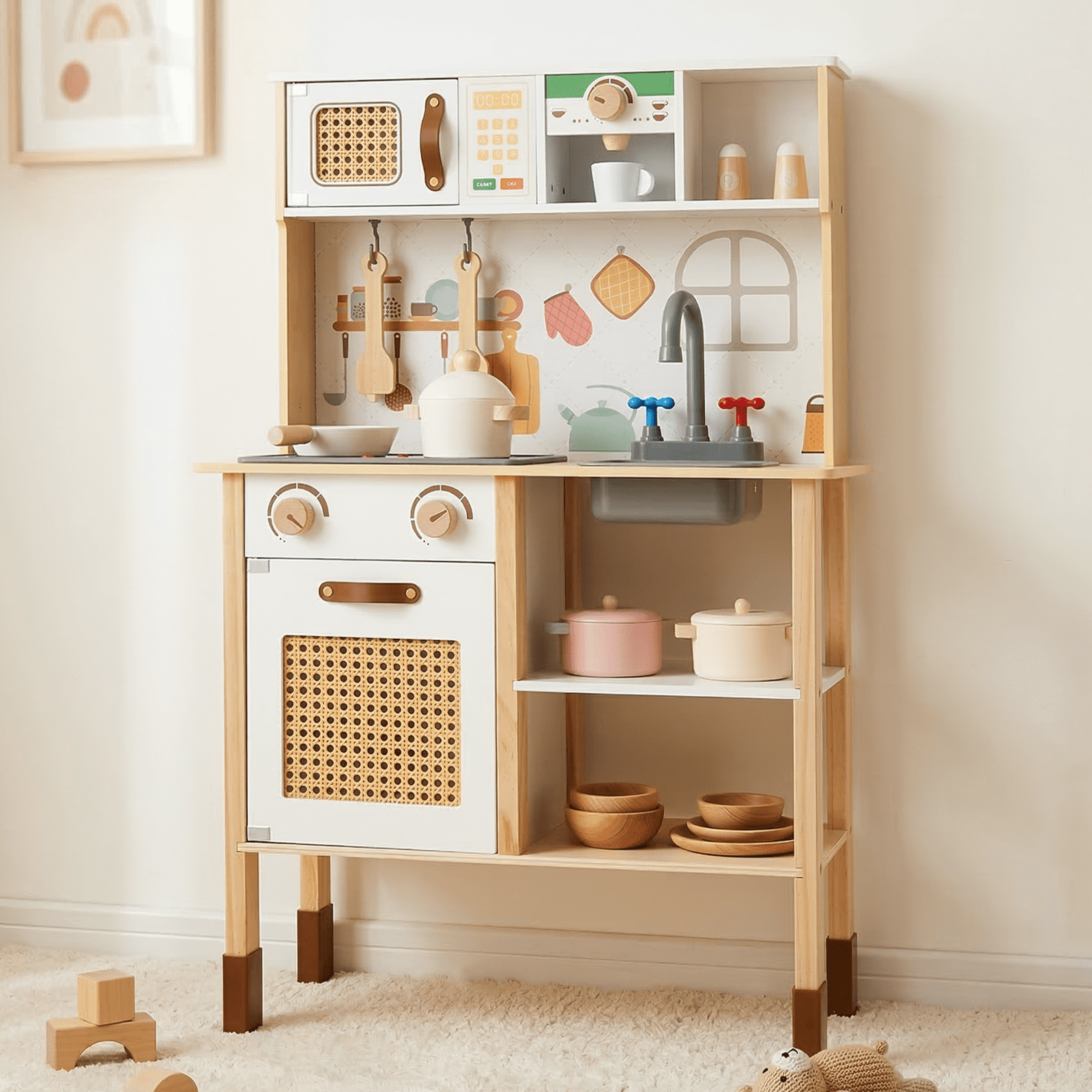 Click here for Olakids Infans Play Kitchen For Kids  Wooden Prete... prices