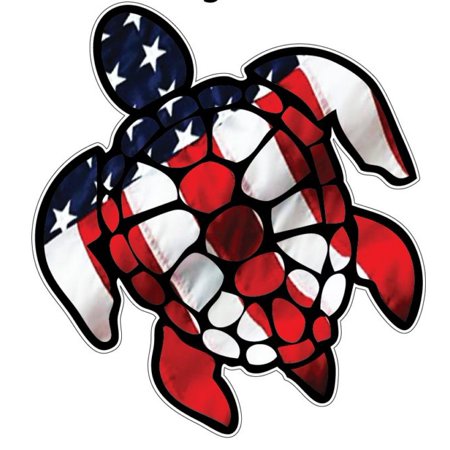 5" Sea Turtles USA Flag Vinyl Sticker | Walmart Canada