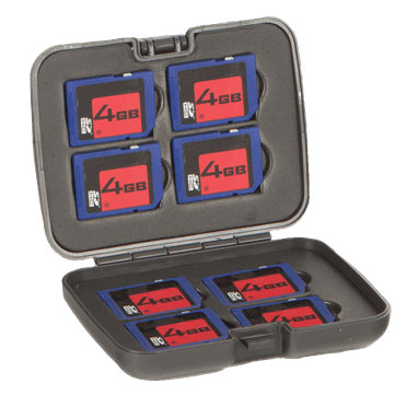 ONN Memory Card Storage Case: Securely Store 12 SD/MicroSD/CF Cards w ...