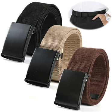 Bocaoying 3 Pack Adjustable Canvas Belts for Men, 50.4" Web Belts, Cut ...