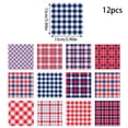 12 Sheets Patriotic American Flag Pattern 5.9'' x 5.9'' American ...