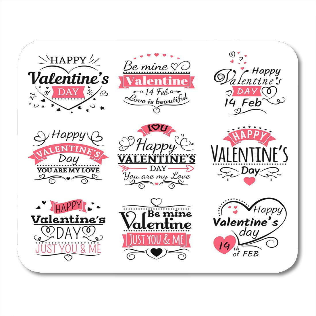 SIDONKU Red Adult Black Love Valentines Day Ribbon and Vintage ...