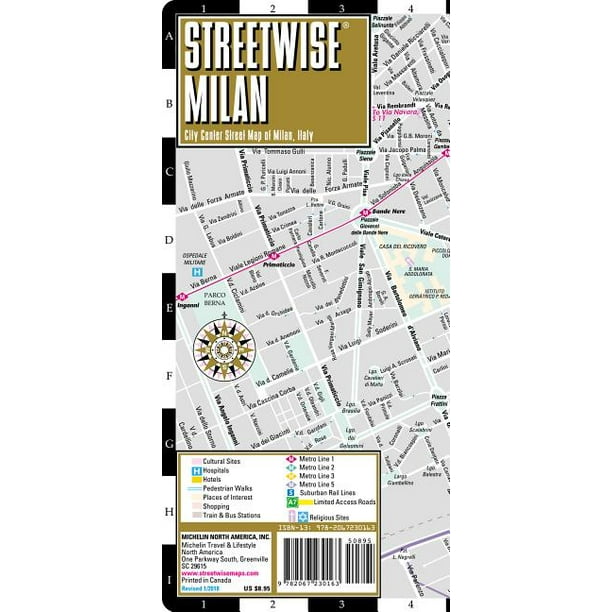 Michelin Streetwise Maps: Streetwise Milan Map - Laminated City Center ...