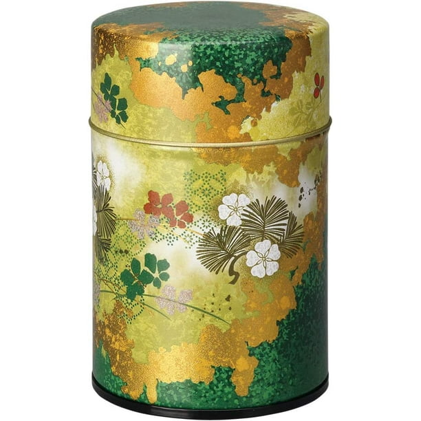 Steel Tea Caddy Can for Tea Leaf 3.5 oz 100 g Grace Green - Walmart.com