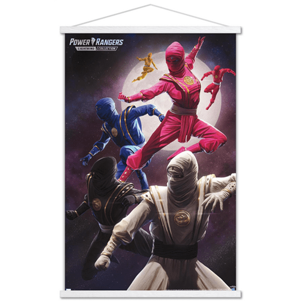 Power Rangers - Ninja Wall Poster with Wooden Magnetic Frame, 22.375" x ...