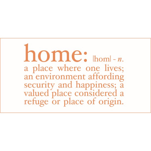 Home Definition Vinyl Decal - Large - Persimmon - Walmart.com