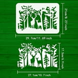 Deer Forest Stencils Decoration Template Plastic Forest Deer Drawing ...