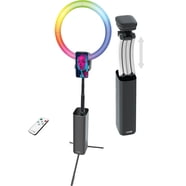 Vivitar 18" LED RGB Ring Light with Tripod, Phone Holder USB Charging ...