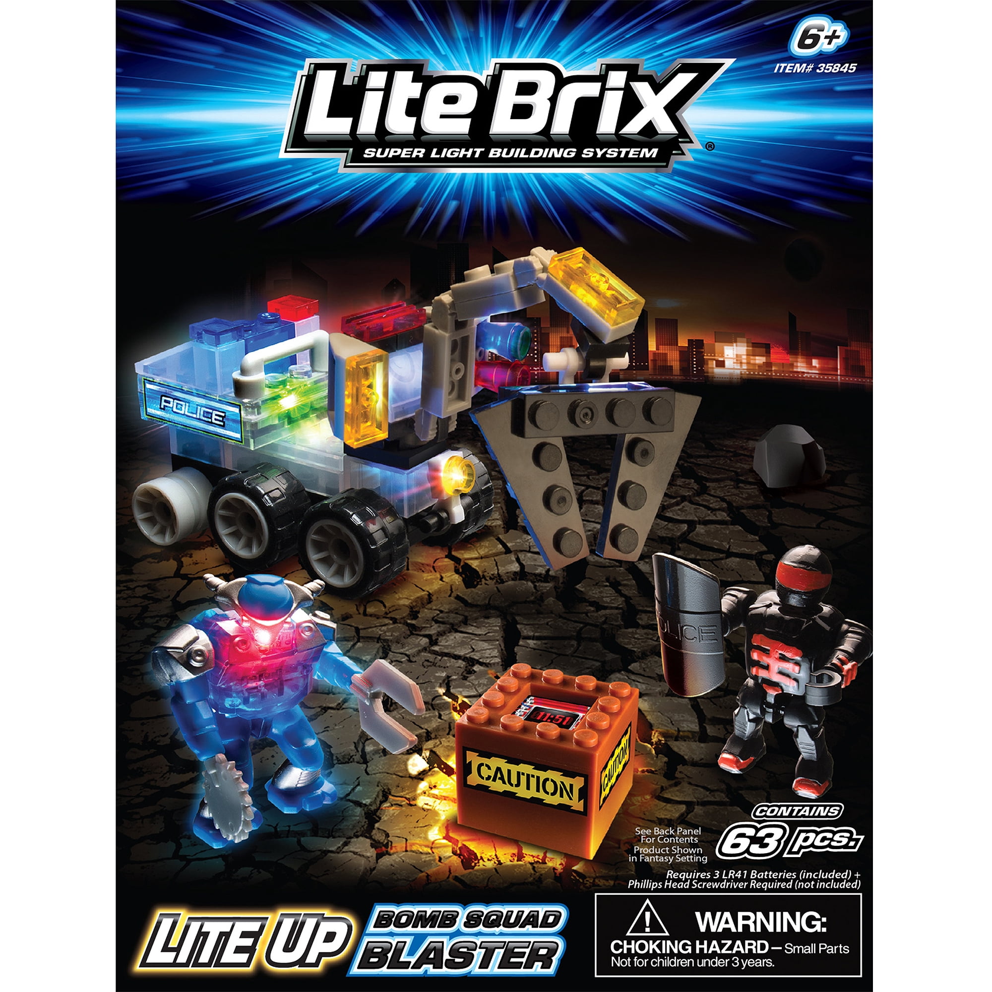 Lite Brix Bomb Squad Construction Set - Walmart.com