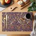 Botanical Birds Placemats Set of 4, Cotton Linen Fabric Place Mats, Art ...