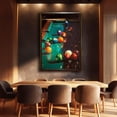 Affixzi Billiard Wall Art, Pool Table Canvas Print, Colorful Game Room ...