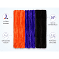 150-Pack Halloween Tri-Color Craft Stems – Orange, Purple, Black Fuzzy ...