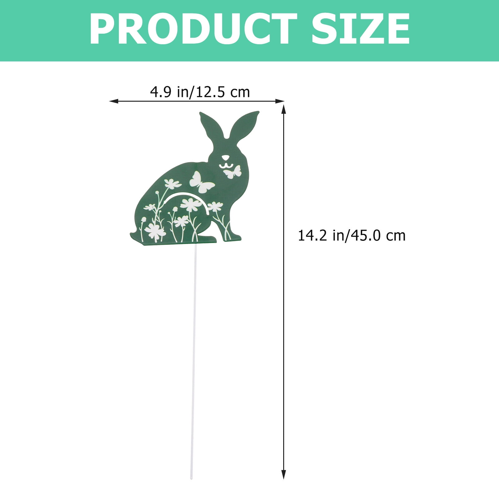 Garden Metal Rabbit Sign Bunny Rabbit Garden Stake Outdoor Yard Rabbit ...