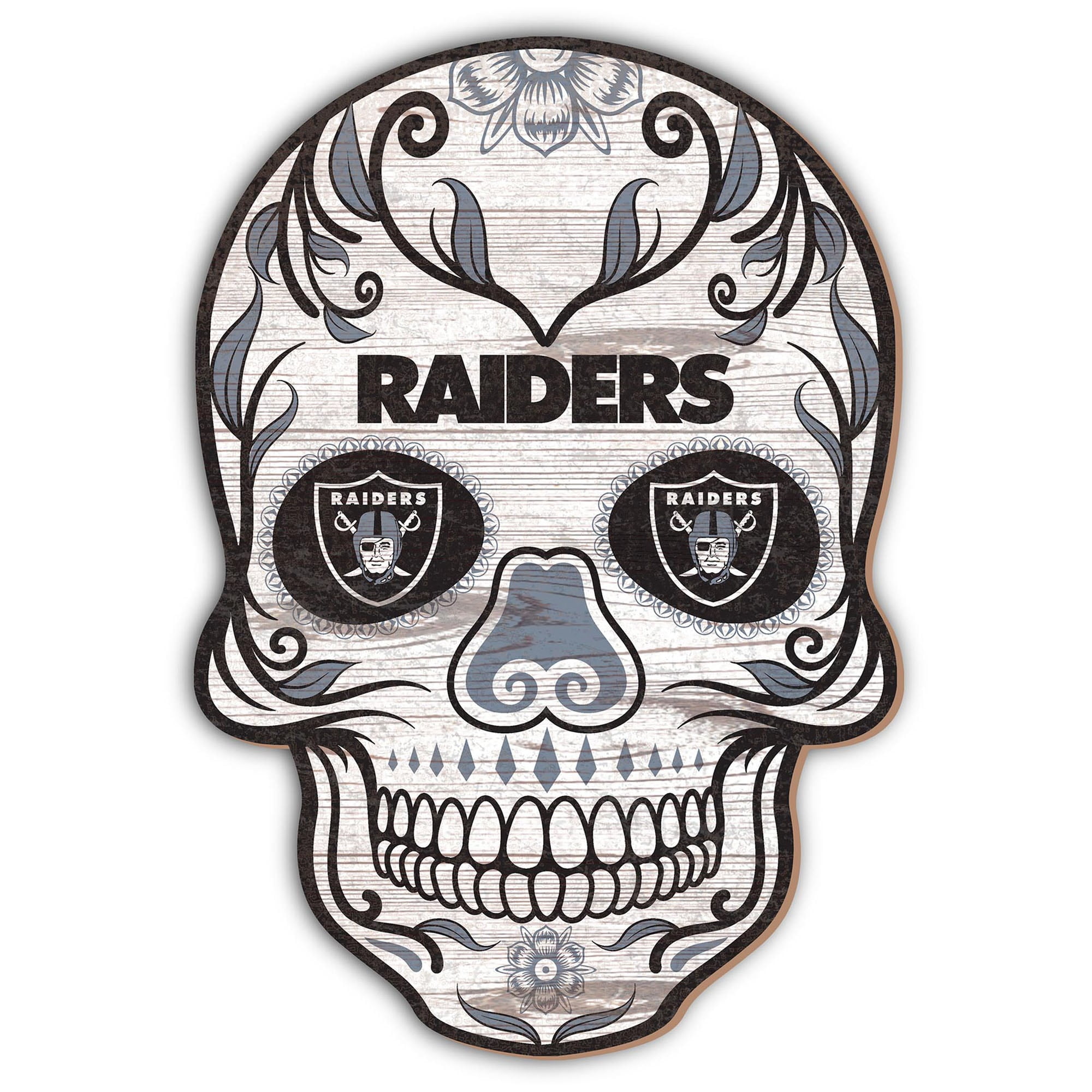 Las Vegas Raiders 12'' Sugar Skull Sign - Walmart.com
