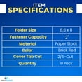 1InTheOffice Classification Folder 2 Dividers Letter Size Green ...