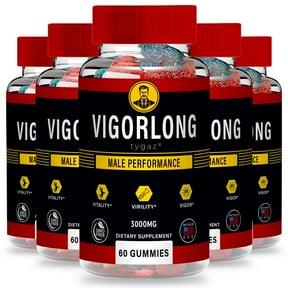 (5 Pack) VigorLong Performance Gummies, Vigor Long Max Support (5 Month ...