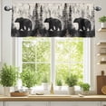 Brown Bear Forest Silhouette Valances for Windows, 42 x 12in, Vintage ...