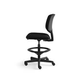 HON Volt Armless Task Stool Chair with Rolling Base and Office Desk ...