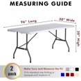 2 Pack 8' Fitted Table Cloth for Rectangular Table Trade Show Table ...
