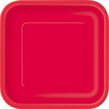 Square Paper Plates, 9 in, Red, 14ct - Walmart.com