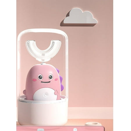 Dinosaur Kids Ultrasonic Electric Toothbrush with U-Shaped Toothbrush ...