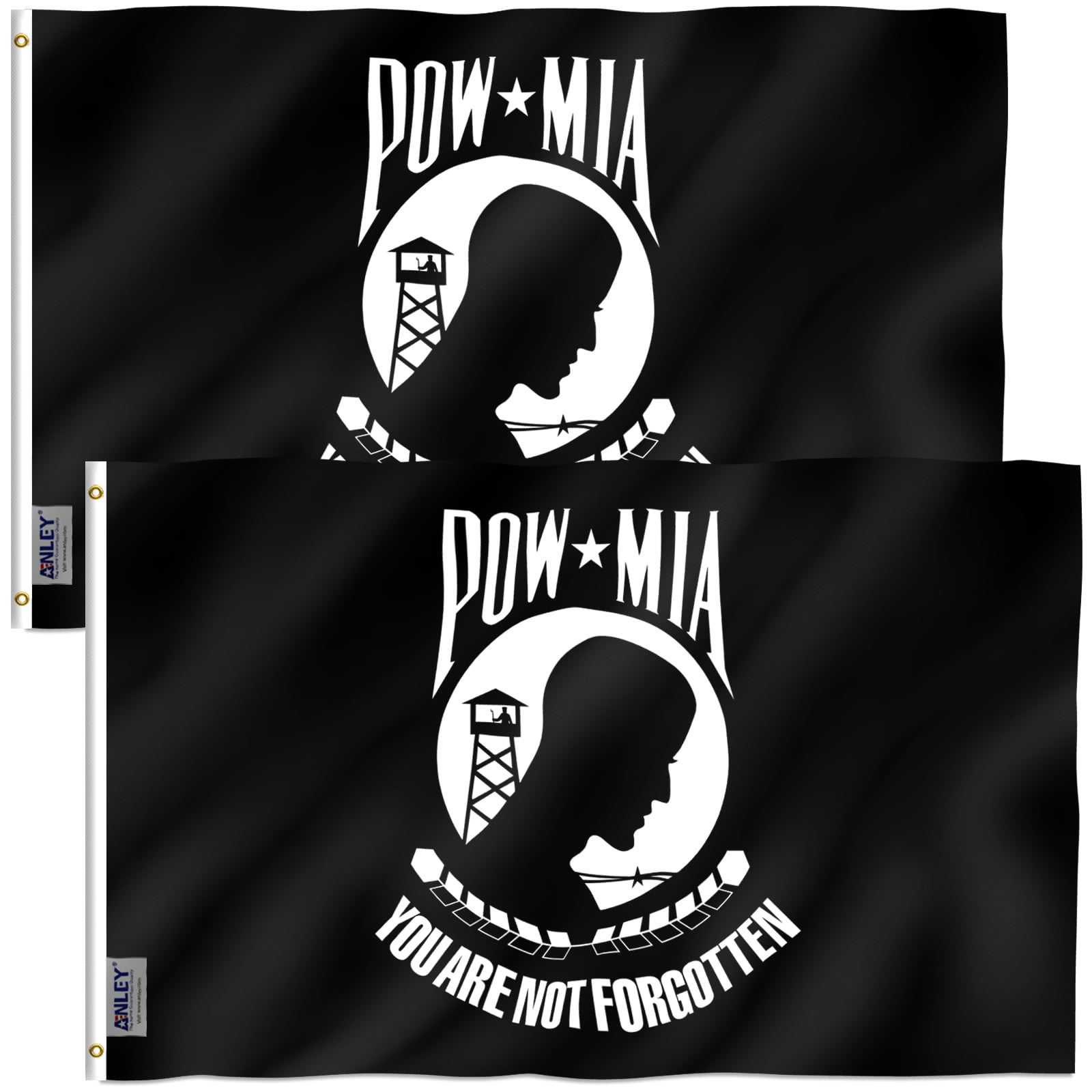 Anley 3x5 Foot POW MIA Flag - You are Not Forgotten Prisoner of War ...