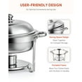 Wilprep 6 Pack Chafing Dish Buffet Set, 5QT Stainless Steel Catering ...