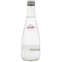 Evian Pure Natural Spring Water, 11.1 Fl Oz, Case of 20, Glass Bottles ...