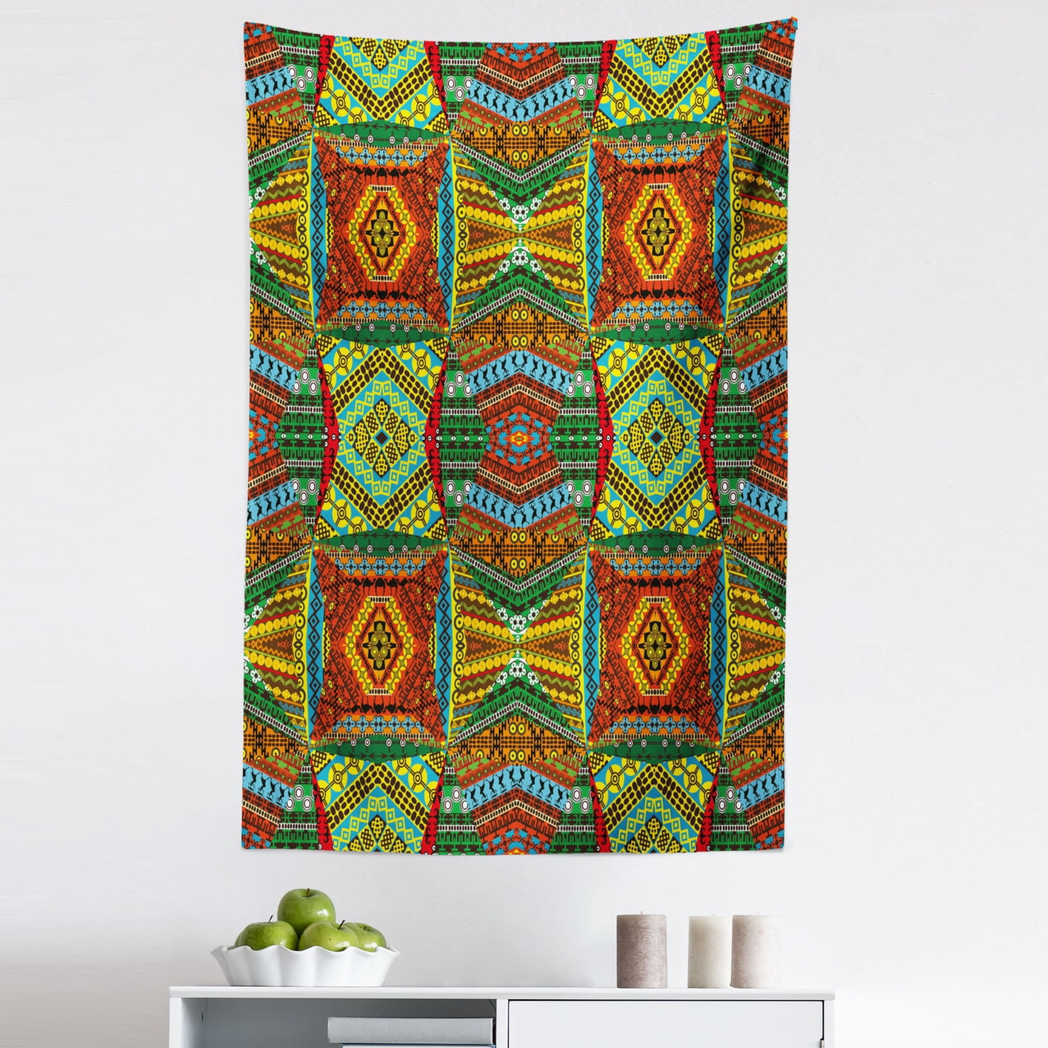 African Tapestry, Collage of Native Motifs Art Traditional Old ...