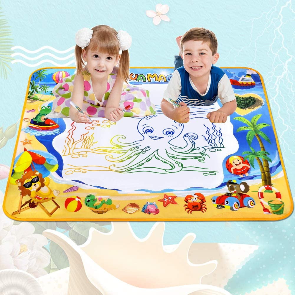 Doodle Drawing Mat 40 x 32 inch Large Aqua Magic Water Drawing Mat Toy ...