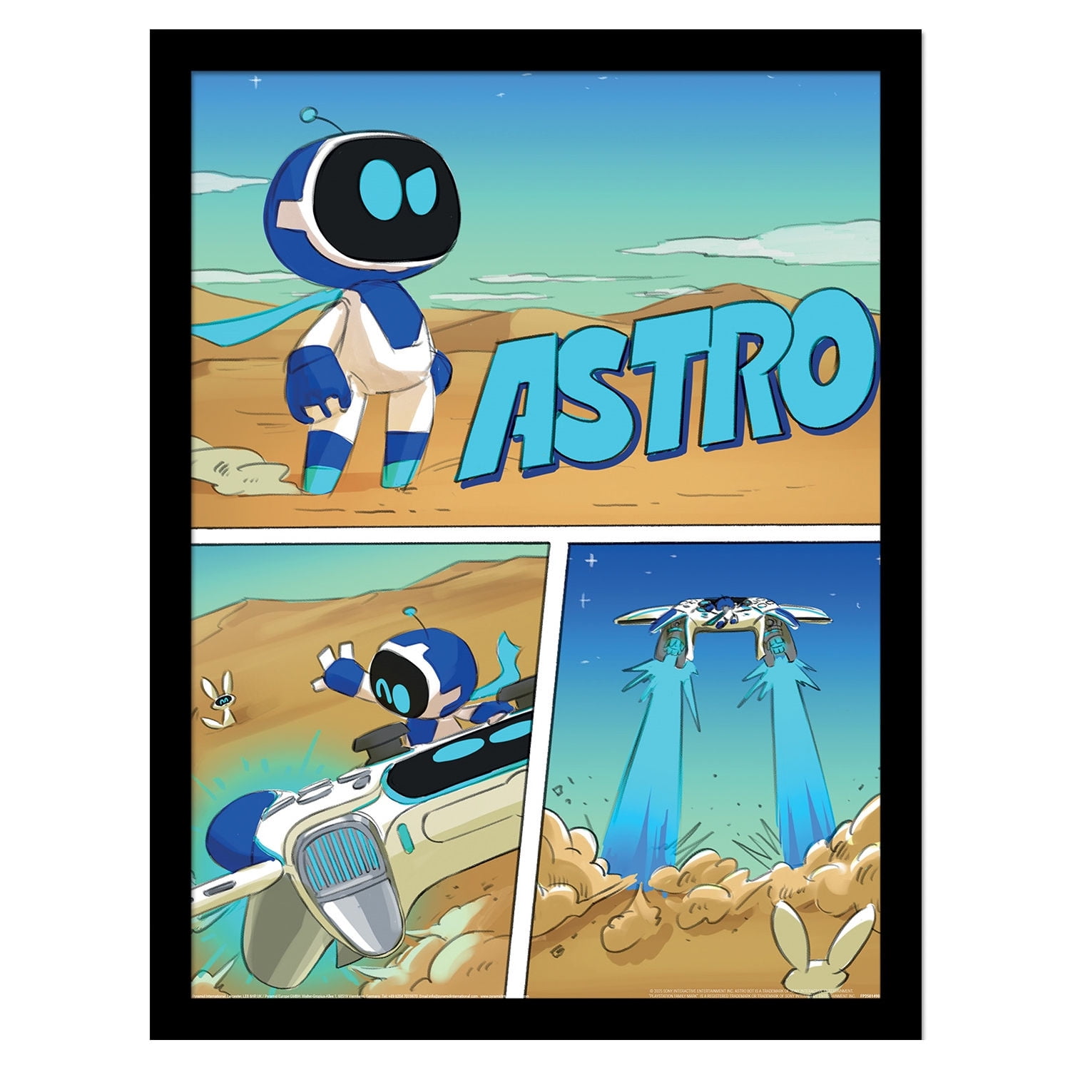 Click here for Astro Bot Comic Strip Framed Poster 40cm X 30cm prices