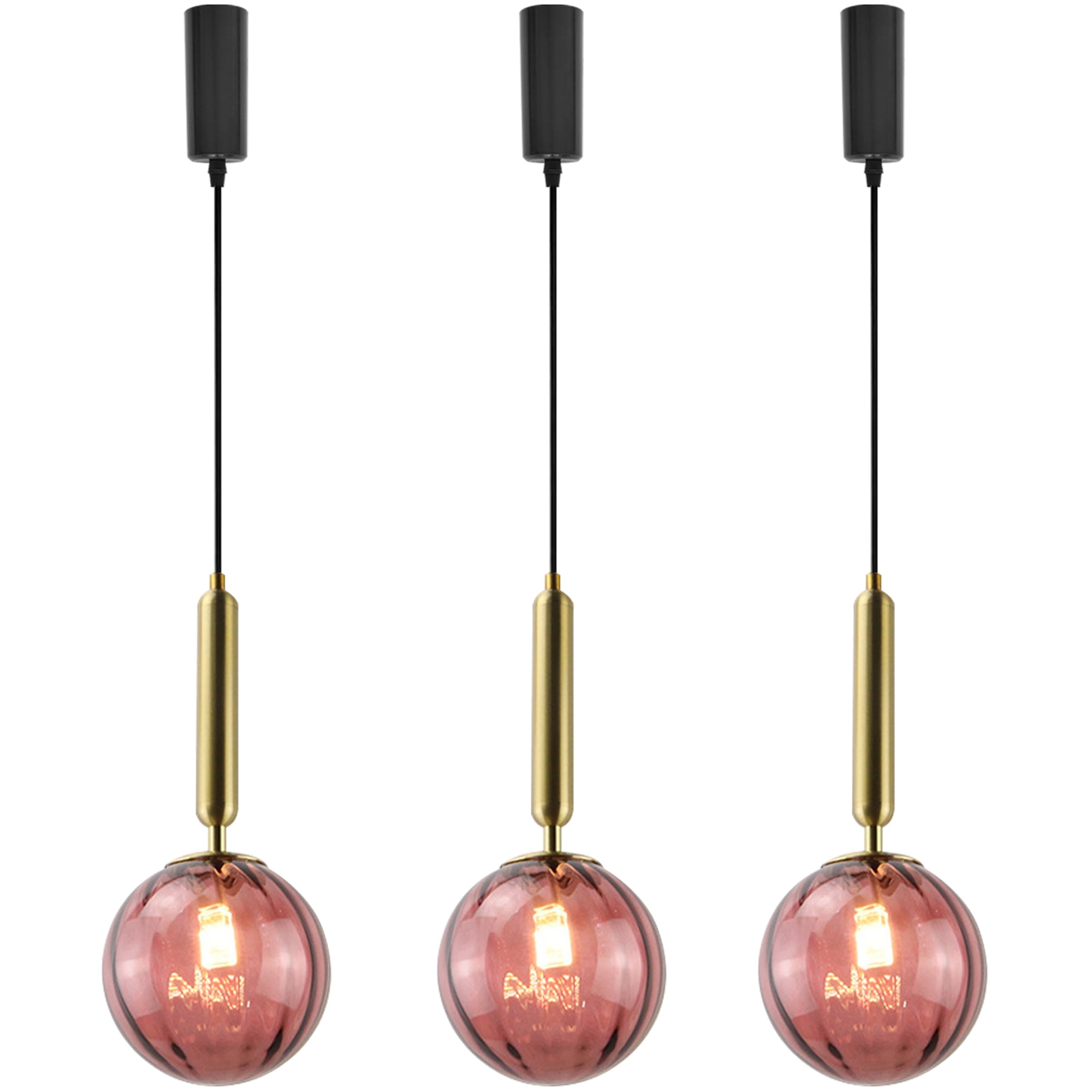 Kiven H-Type Track Lighting, 3-Light Modern Halo Track Pendant Light ...