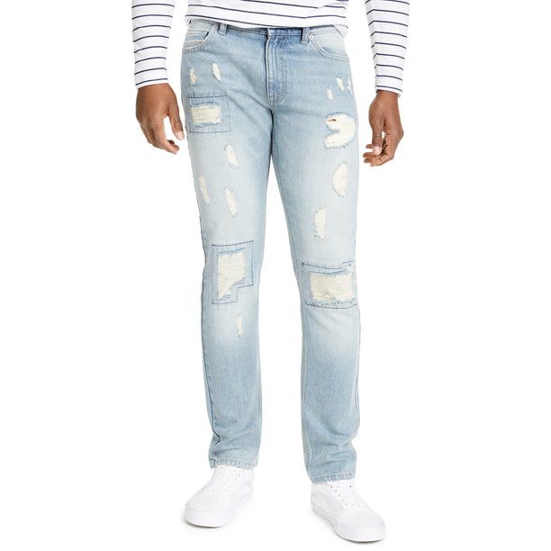 mens stone washed jeans