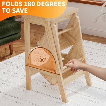Costway 3 Tier Step Stool 3 in 1 Folding Ladder Bench Storage Shelf ...