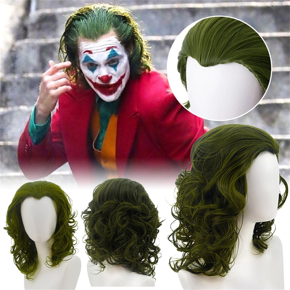 Buy Heka Ebk 14in Joker Movie Wig Mens Green Clown Wig Layered Anime ...